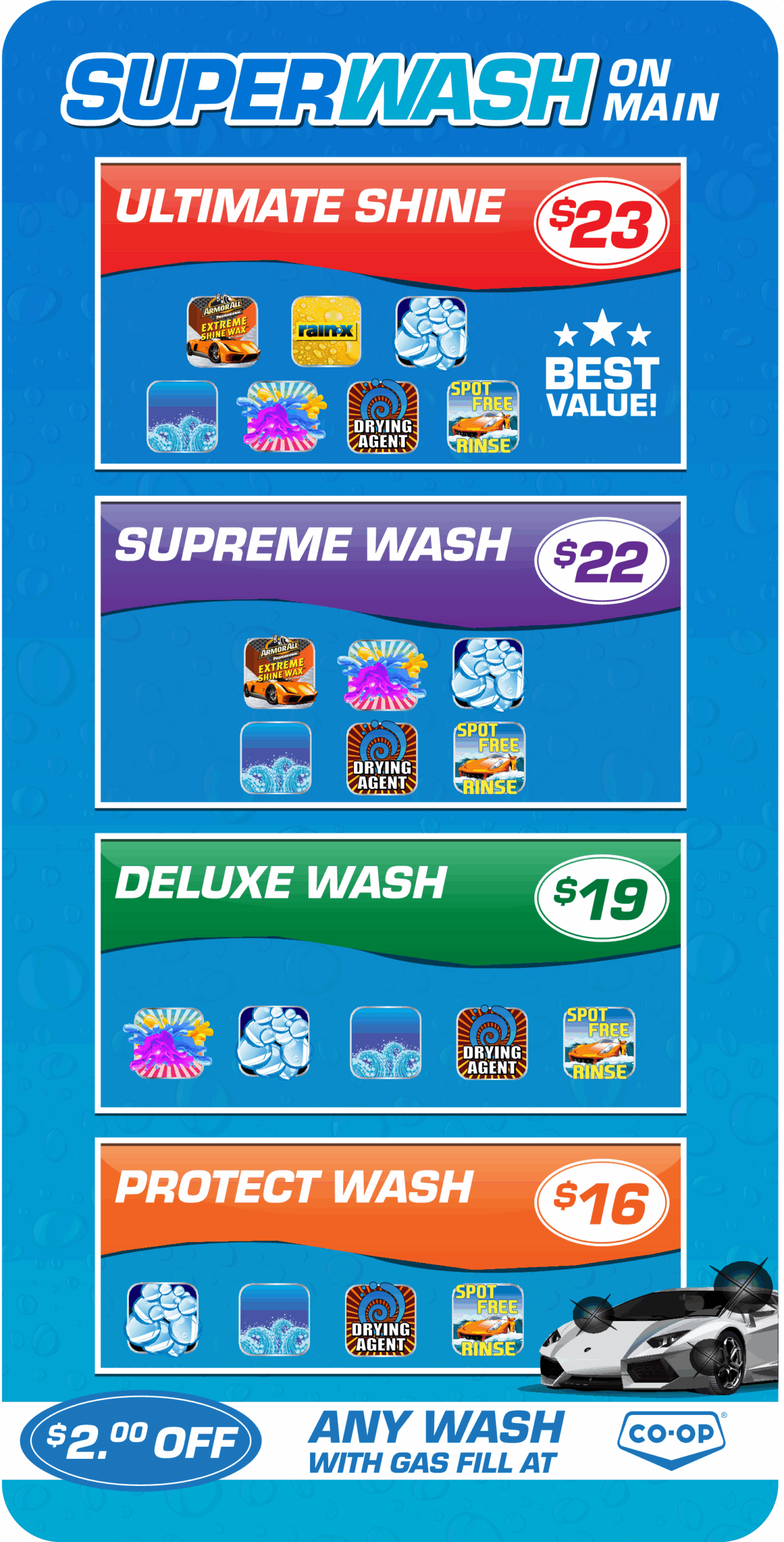 3-Min Speedwash - Super Wash On Main